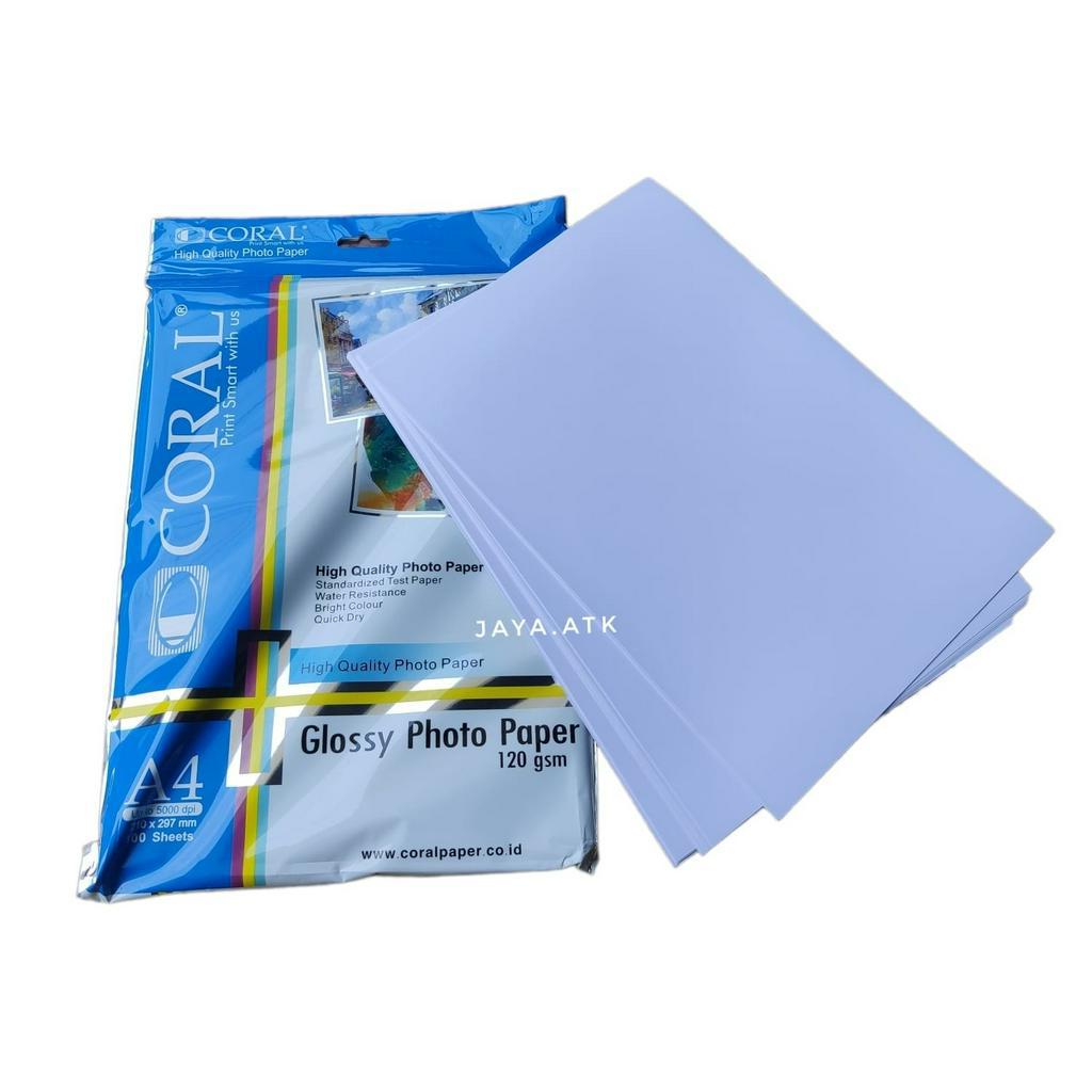 Photo PAPER A4 120gsm 10 Sheets CORAL GLOSSY PHOTO PAPER GLOSSY ...