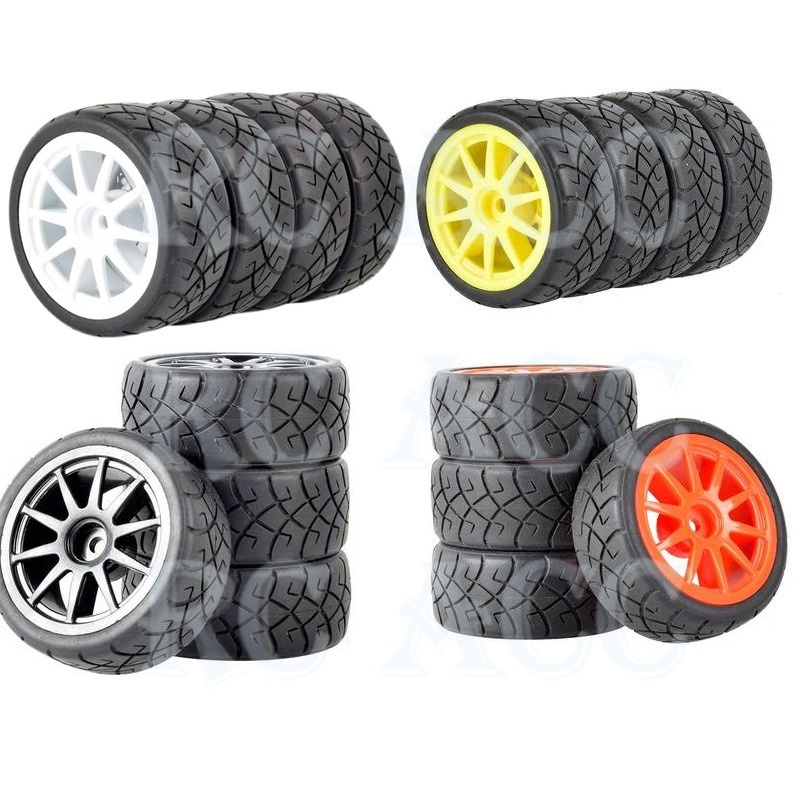 RC 64*25mm Racing Tires Touring Tires 4Pcs For 1/10 HSP HPI Sakura D5 ...