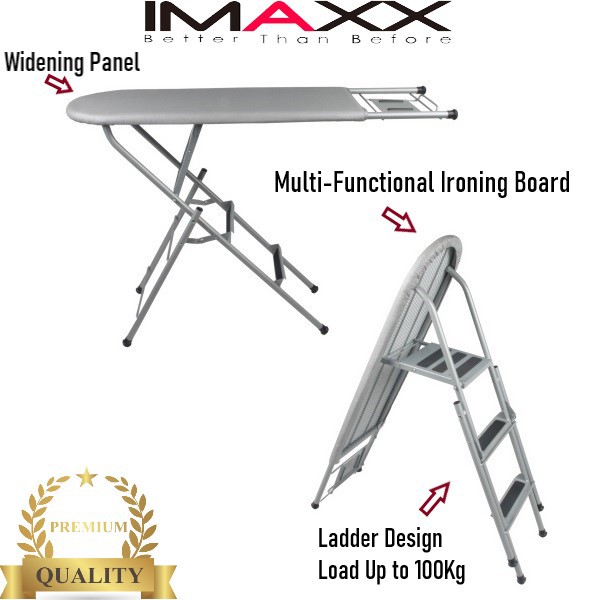 IMAXX Premium Quality 2 in 1 Dual Ironing Board + Ladder | Shopee Malaysia