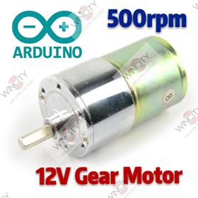 WSS DC 12V 500 RPM Gear Motor With Gear Head - 37MM 500RPM DC12V for ...