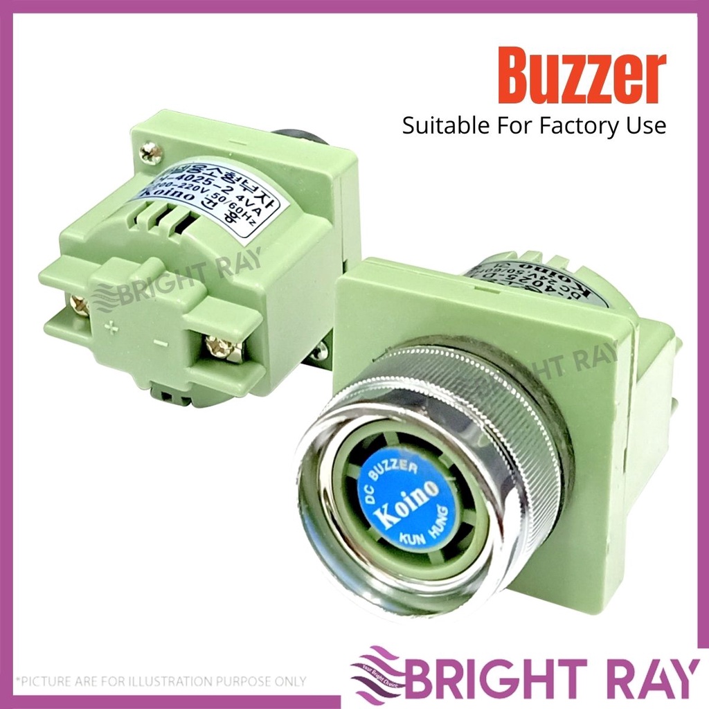 KOINO Buzzer KH 4025-D Ø30mm DC24V/AC240V Alarm For Molding Machines ...