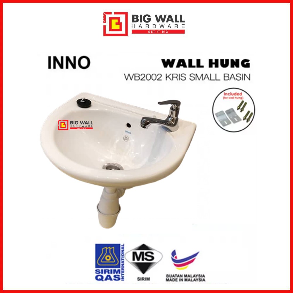 INNO WB2002/WB2009 / WB2001 Wall Hung Ceramic Basin/ SY 1826 Stainless ...