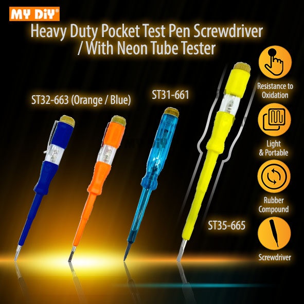 MYDIYHOMEDEPOT - HEAVY DUTY POCKET TEST PEN ELECTRICIAN SPARK DETECTING ...