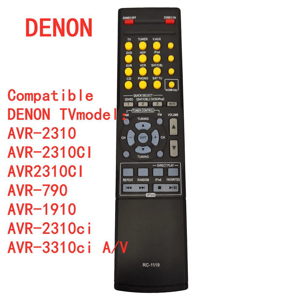 NEW Replacement for DENON AV Receiver Remote Control RC-1119 for AVR ...