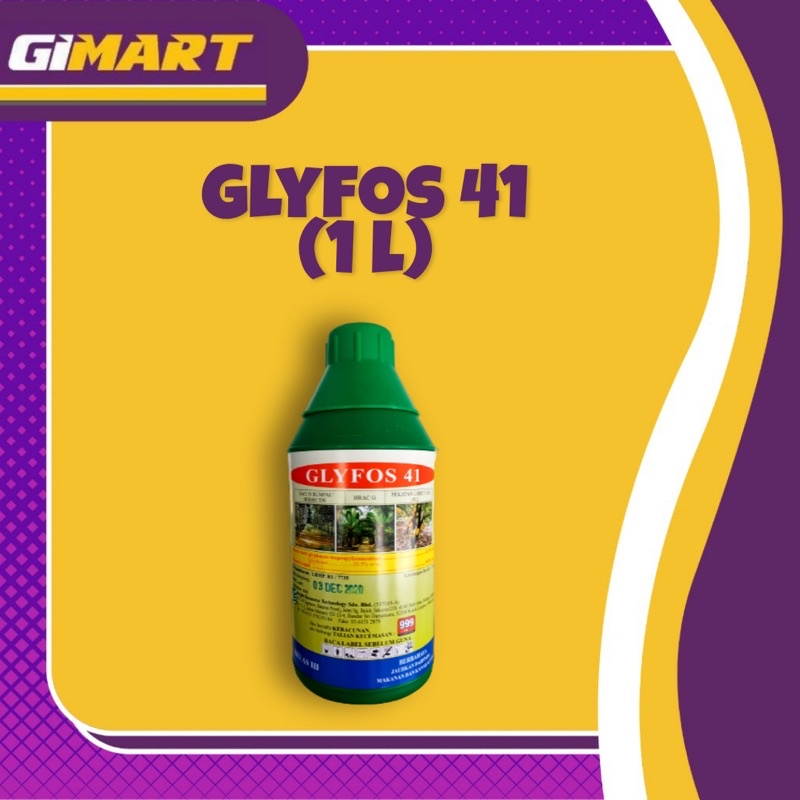 GLYFOS 41(GLYPHOSATE 41%)/UBAT RUMPUT RUMPAI/ LALANG/KERBAU/PAIT (SAMA ...