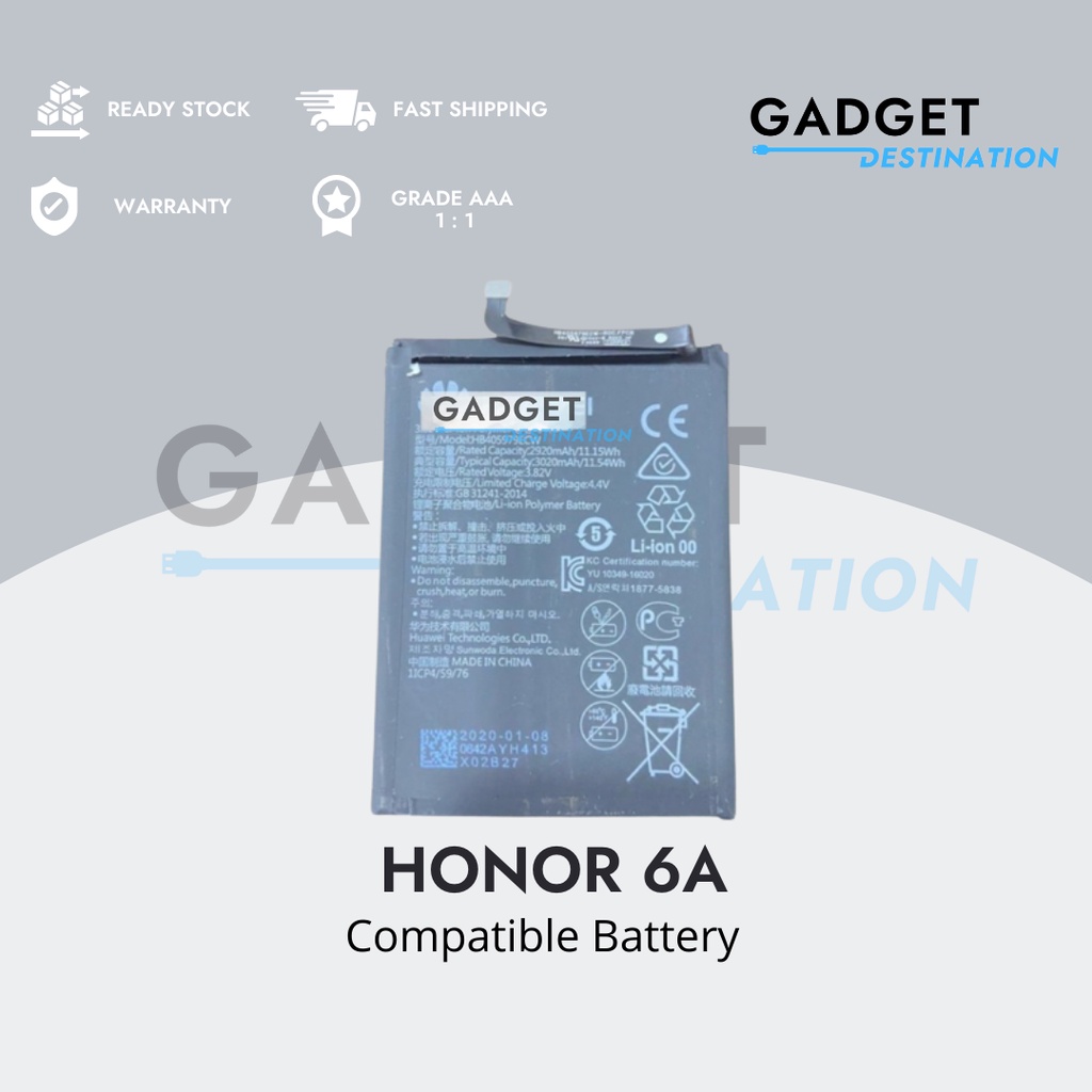 HWA Honor 4A/4C/4X/5A/5C/5X/6A/6A PRO/6P/7A/8P/5C/9P Compatible Battery / Batteri [ READY STOCK ...