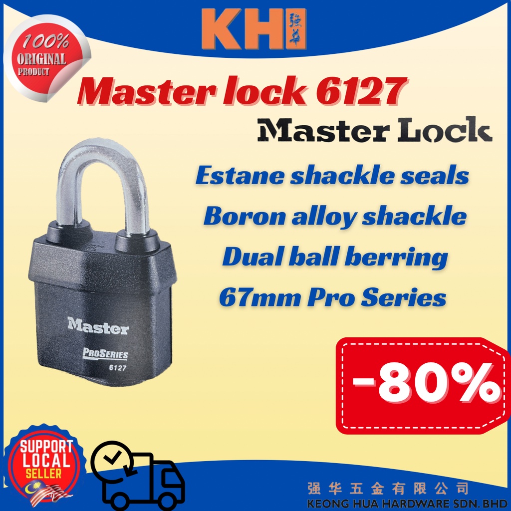 Master lock 6127 67mm Estane shackle seals anti rust | Shopee Malaysia