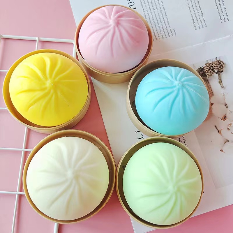 Steamed Stuff Bun Siopao Anti-stress Ball Fidget Toy with Case | Shopee ...
