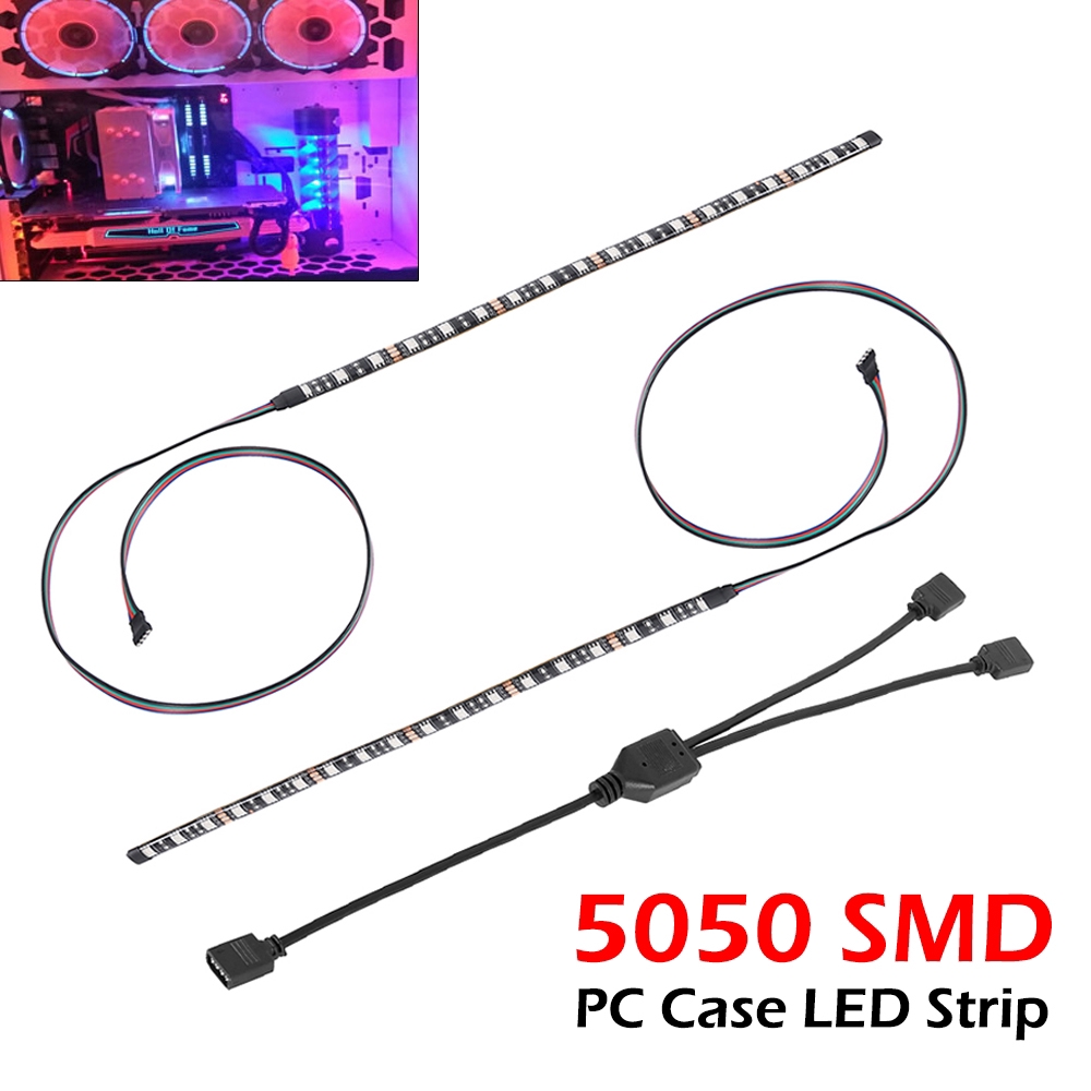 2pcs30cm Magnetic Led Strip Light 12V 4PIN RGB Flexible Header (+ 12V ...