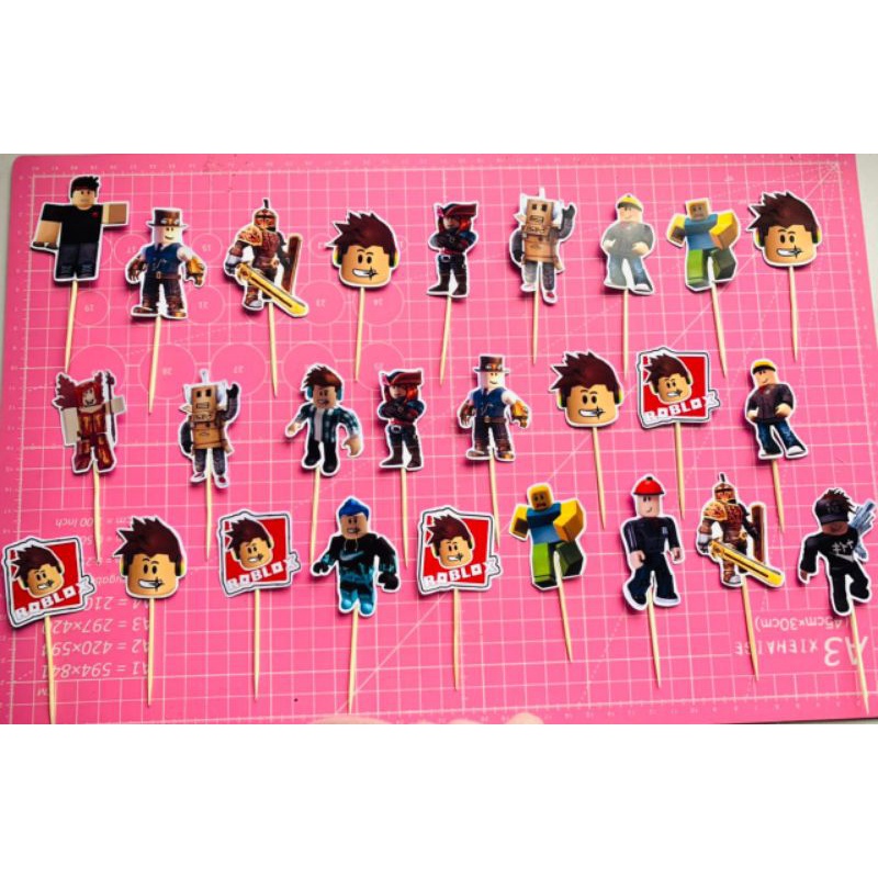 Roblox topper cupcake 20pcs | Shopee Malaysia