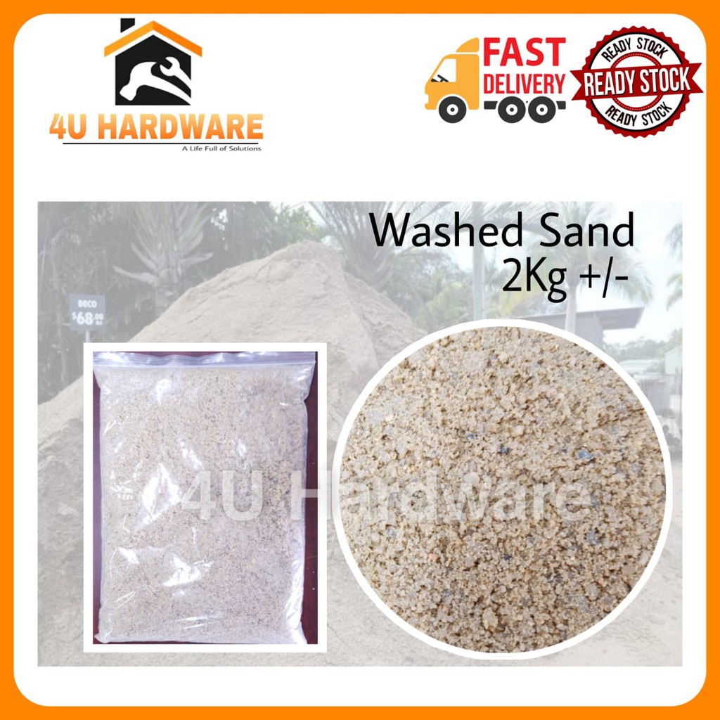 Washed Sand / Croased Sand / Pasir Kasar / 粗沙 (1kg / 2kg ± per Pack ...