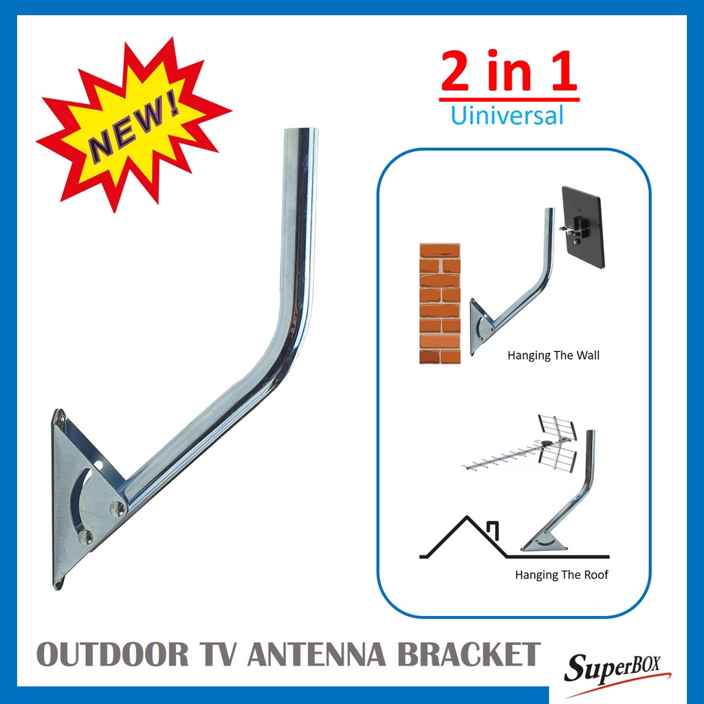 **2 IN 1** Universal Tv Antenna Aerial Bracket | Shopee Malaysia