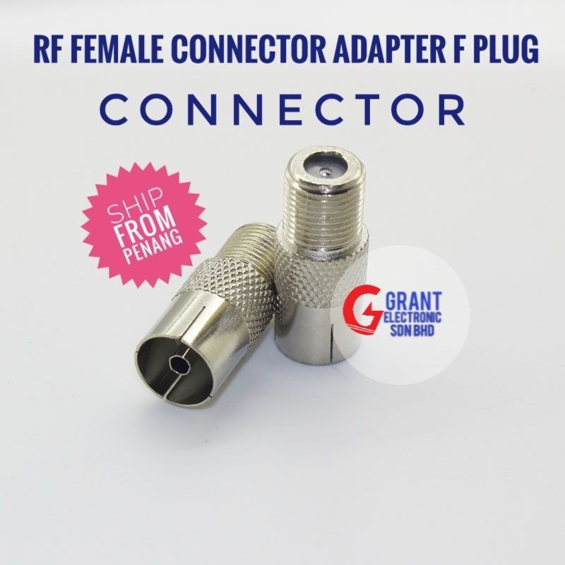 Rf Female Connector Adapter F Plug Conector MYTV Connector RF Female TV ...