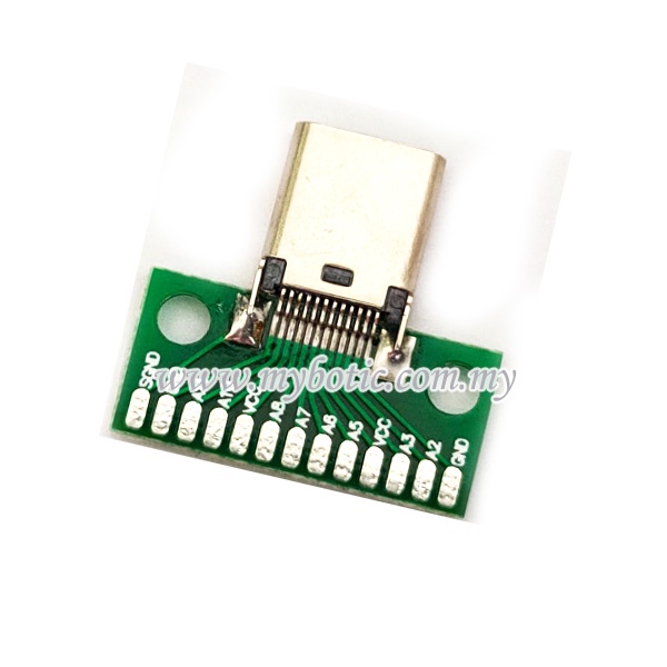 Type-C USB 3.1 Test Female Connector With PCB Board Double Sided ...