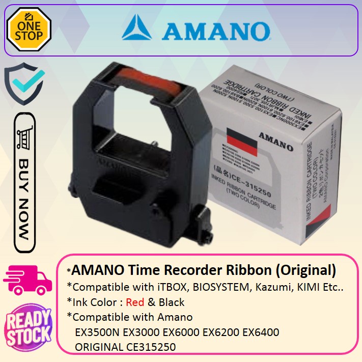 AMANO Time Recorder Ribbon EX3500N EX3000 EX6000 EX6200 EX6400 ORIGINAL ...
