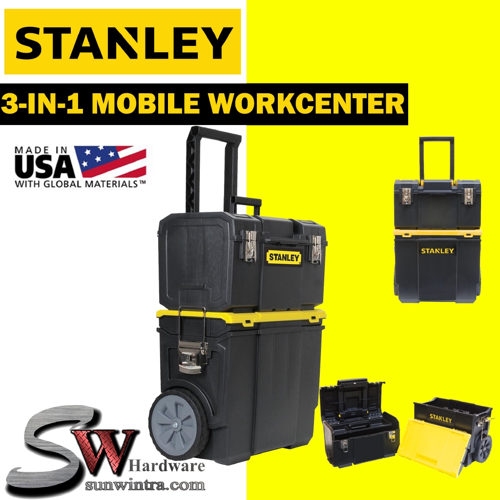 STANLEY 3 IN 1 Mobile Work Center #STST18613 / TROLLEY TOOL BOX ...