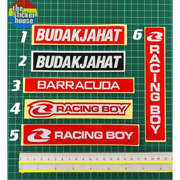BUDAK JAHAT/ BARRACUDA/ RACING BOY / RCB STICKER MOTOR ARM STICKER ...