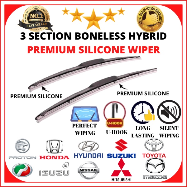 Premium Silicone Car Wiper Windshied For Proton Perodua Honda Toyota ...
