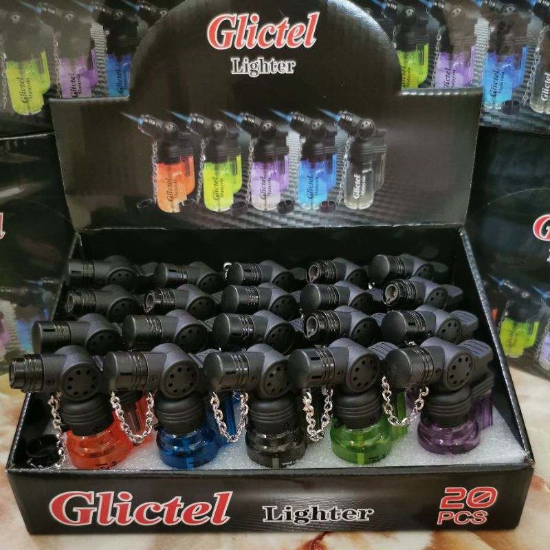 GLICTEL W206 Jet Flame Windproof Lighter – Refillable Torch, High Power ...