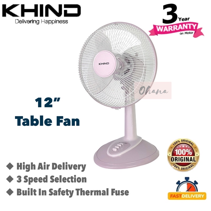 KHIND TF1210SE TABLE FAN 12"/ KIPAS MEJA KIPAS LANTAI 12 INCI | Shopee ...