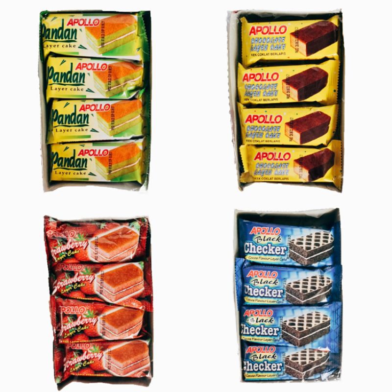 ( READY STOCK ) Apollo Layer Cake Chocolate / Pandan / Strawberry ...
