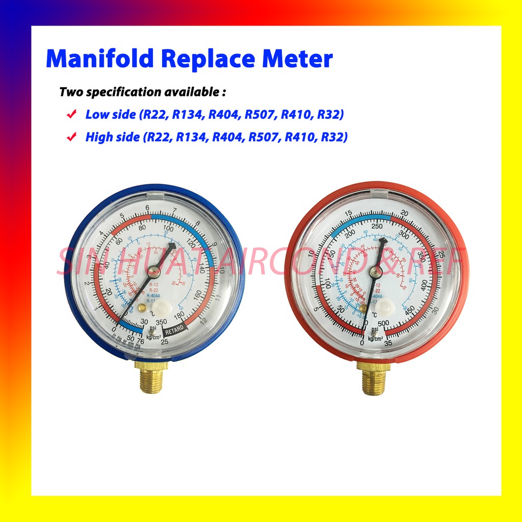 Manifold Replace Meter Low Side High Side @ Manifold GAUGE Tukar GAS ...