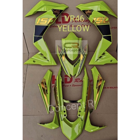 Rapido/HLD Cover Set Custom RS150 V1/V2 Yariz Green/VR46 Yellow Chrome ...