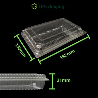 [50 Pcs] CH-1-B Clamshell Container Transparent Plastic Locking Food ...