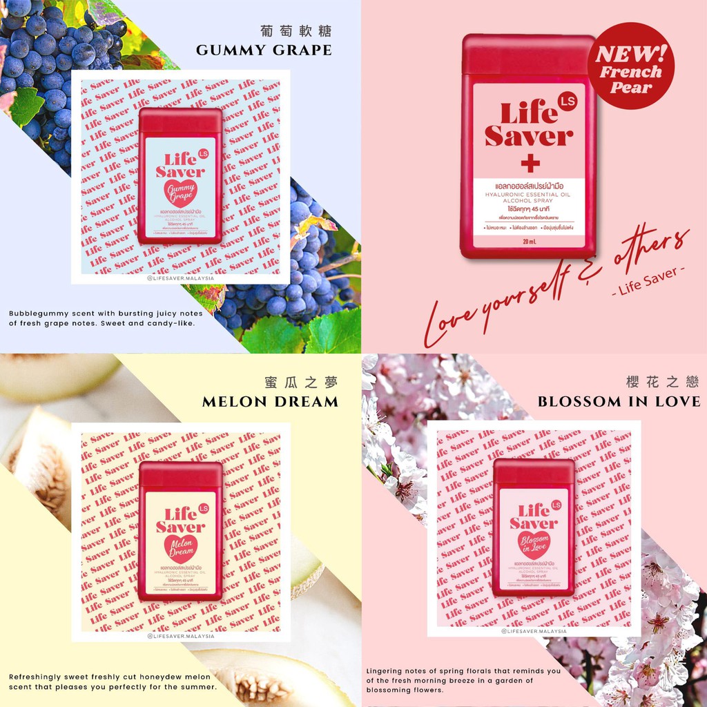 LIFESAVER Essential Oil Alcohol Spray Sanitiser LIFE SAVER Stylish ...