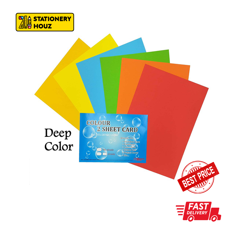 Stationery Houz A4 2 Sheet Card 120gm- Deep Color 20 shts/100 shts A4 ...