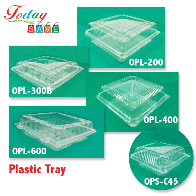 1 Pcs Plastic Tray OPL OPS Bakery Disposable Packaging Food Tray ...