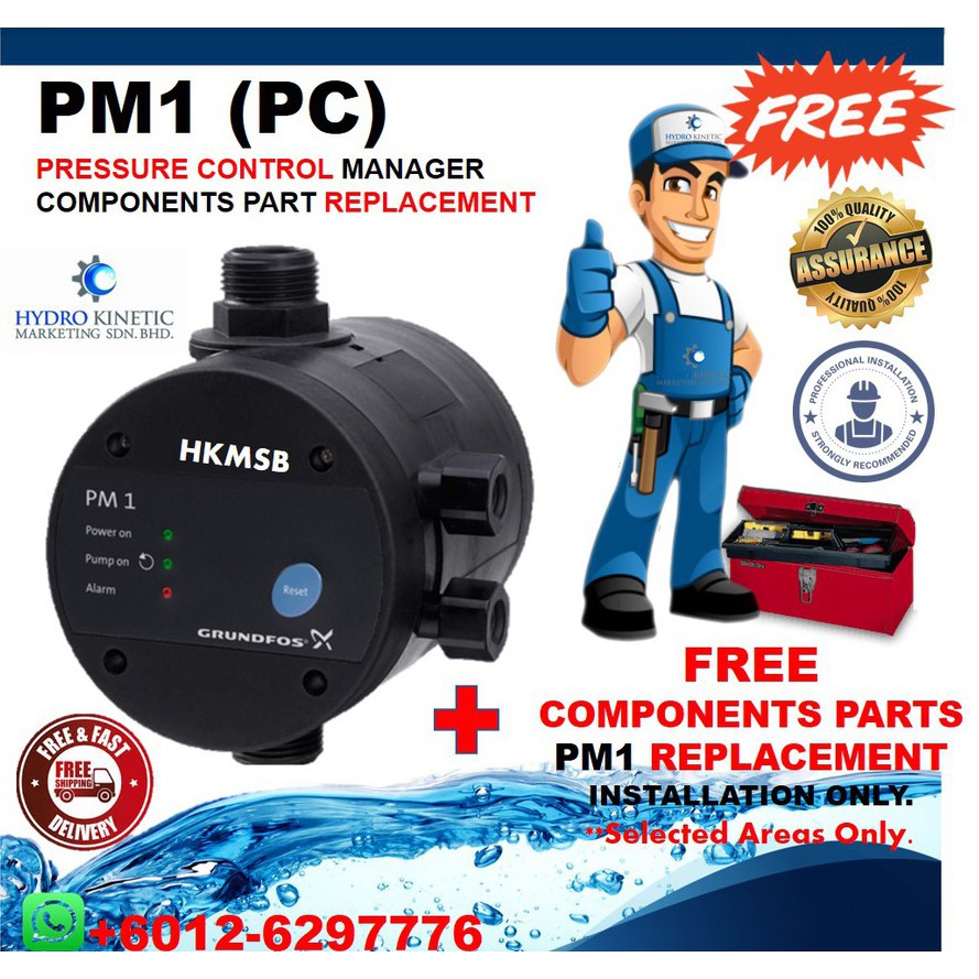 GRUNDFOS Home Water Pump Original PM1 Components Part C/W Replacement ...