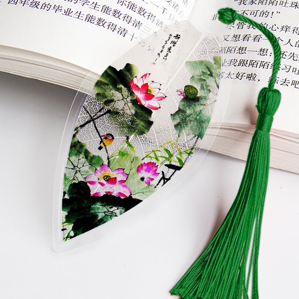 Chinese Archaic Landscape Painting Bookmarks Pretty Aesthetic Leaf Vein ...