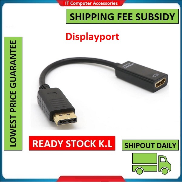 DisplayPort DP Male To 2k x 4k HDMI Female Video Converter Adapter ...