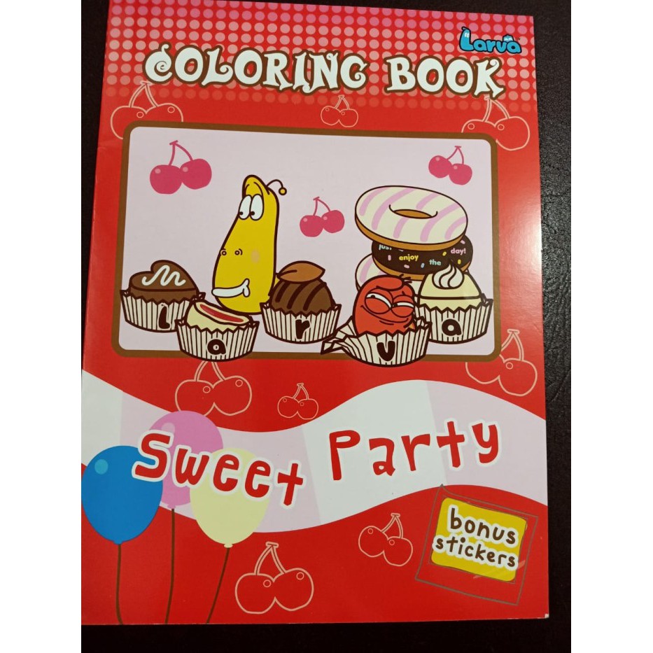 Sweet party Larva Coloring Book | Shopee Malaysia