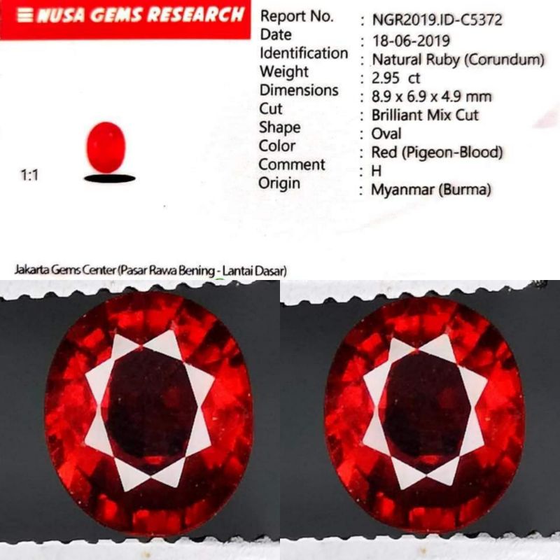 Burmese ruby gemstone cutting Super Luxurious Super Crystal HQ original ...