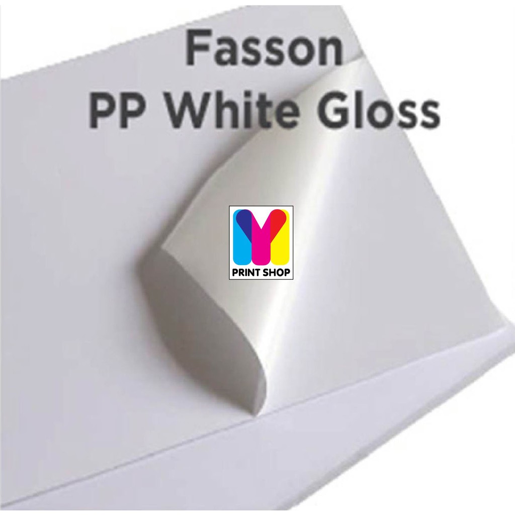 Sticker Fasson PP White Gloss 100pcs A4 Label A3 Sticker Glossy ...