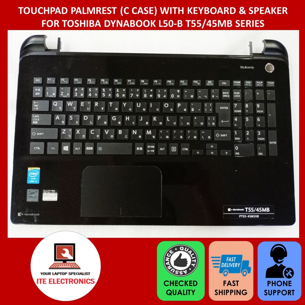 REFURBISHED TOSHIBA DYNABOOK L50-B T55/45MB SERIES TOUCHPAD PALMREST C ...