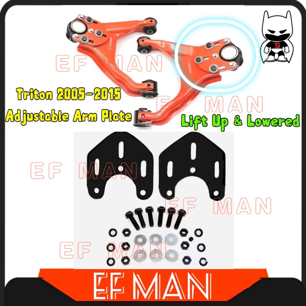 Mitsubishi Triton 2005-2015 Adjustable Upper Arm Set Plate Ball Joint ...