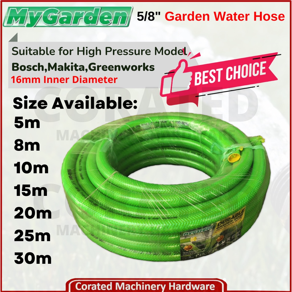 [CORATED] MyGarden 5/8/10/15/20/25/30/50 meter Braided Water Hose ...