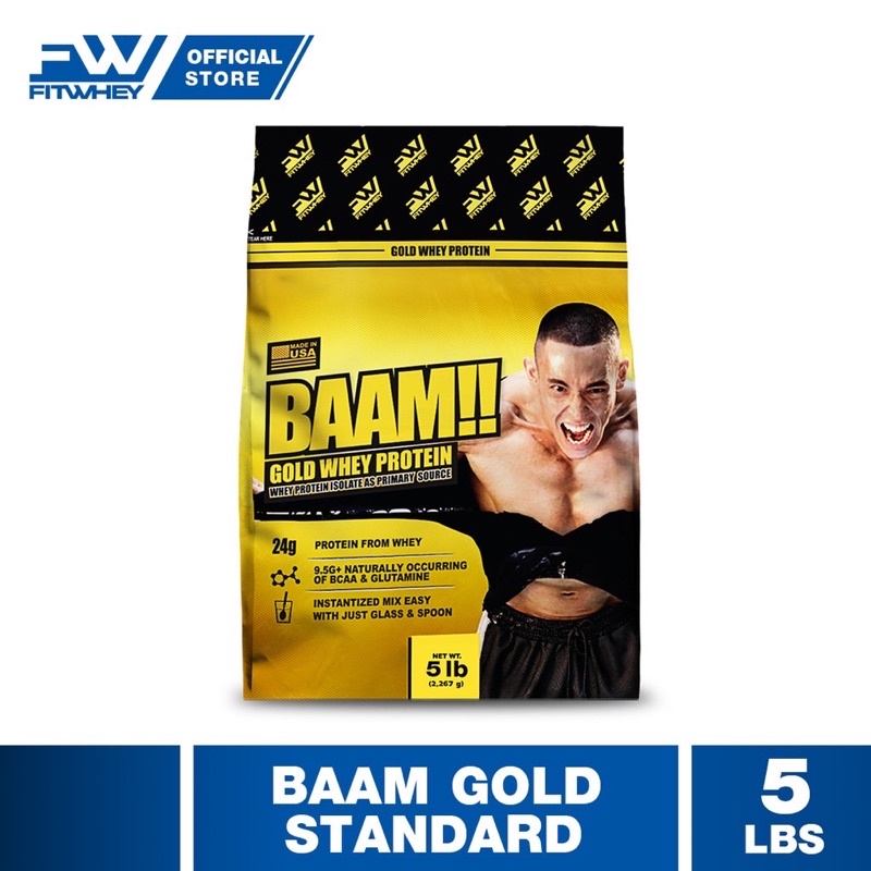 Baam Gold Standard Whey Protein Isolate 5lbs 72 servings 2.3kg | Shopee ...
