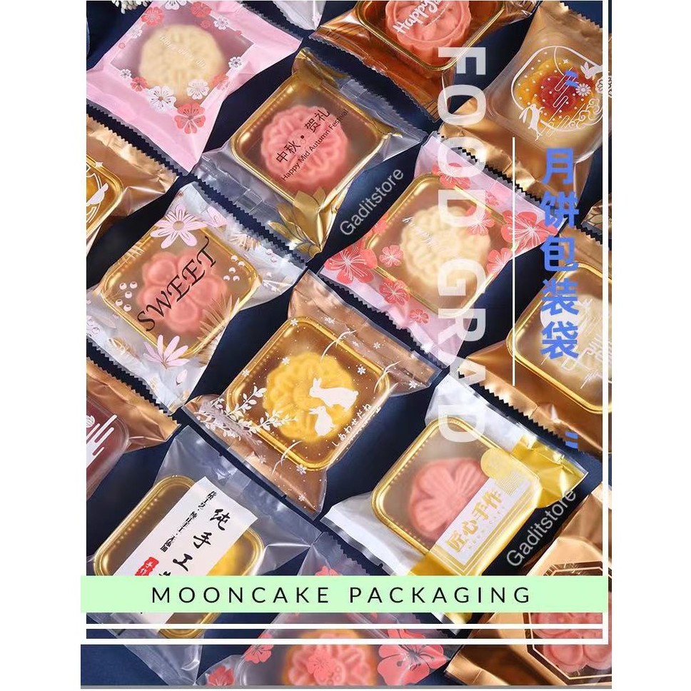 (100pcs) Mooncake Packaging Bag/Biscuit/Candy/Cookie Bag/Plastic Bags ...