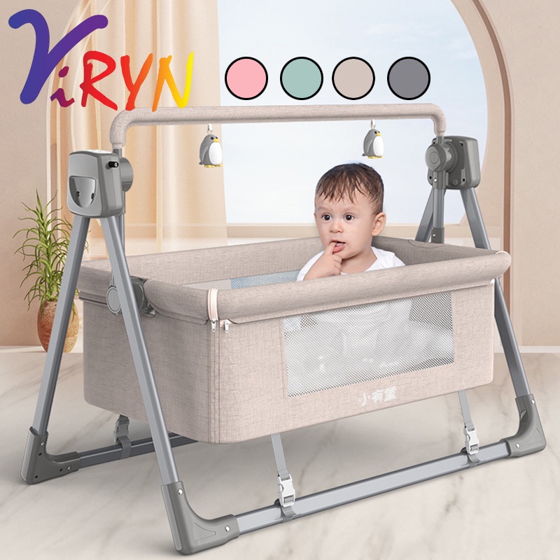 ViRYN Newborn Electric Cradle Rocking Bed Smart Coax Baby Cot Infant ...