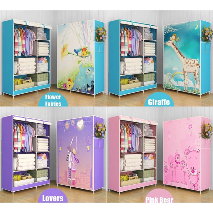 ★6 DESIGN ALMARI KANVAS ANAK CORAK FANTASI BUDAK SAIZ BESAR / LARGE ...