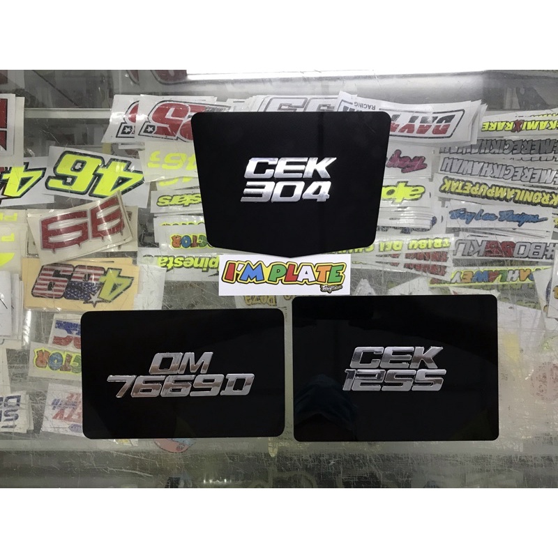 NOMBOR PLAT MOTOR KROM 3D/FANCY/EMBLEM/NO PLAT MOTOR KROM/NO PLAT FANCY ...