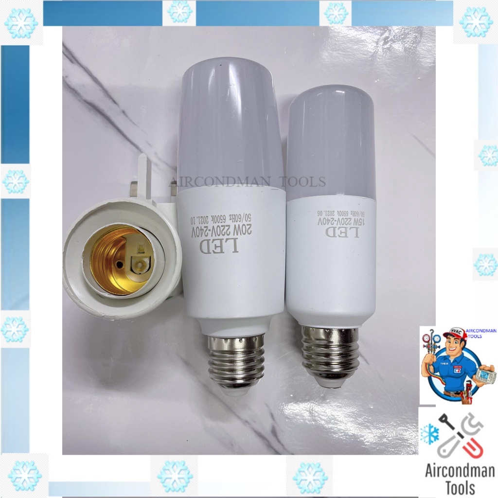led stick bulb 15w 20w e27 head lamp holder switch 3pin circle round ...