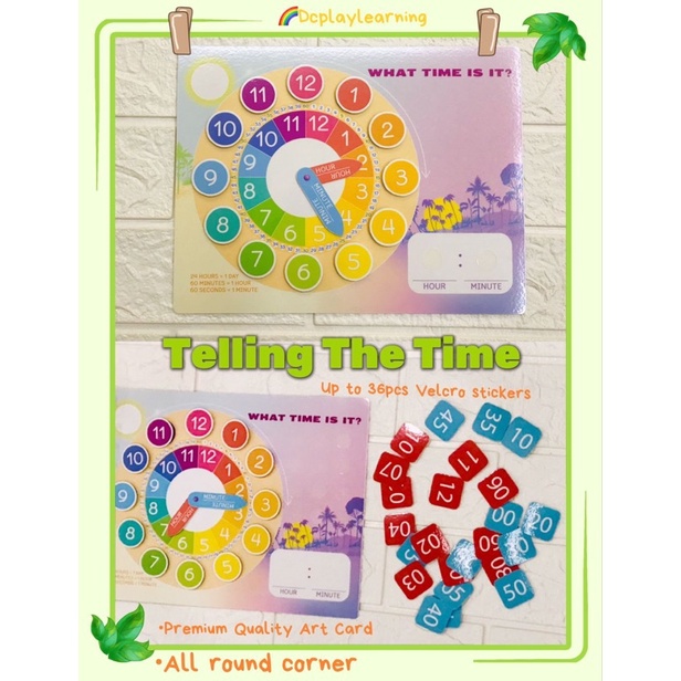 Kids Montessori Early learning | Telling The Time | Busy book | Quiet ...