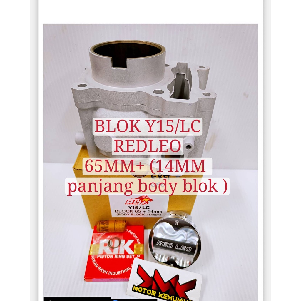 Y15ZR & LC 135 RED LEO BLOCK 65MM 72mm 74mm LONG BODY SLEEVE +14MM ...