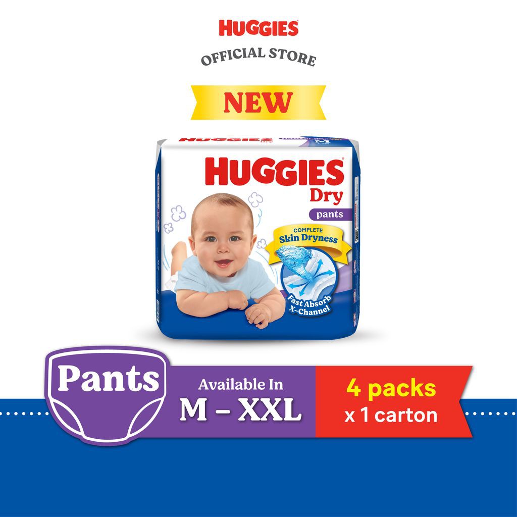 Huggies Dry Pants Diapers M60 (4 Packs) – Buy 2 at 50% off | Shopee ...