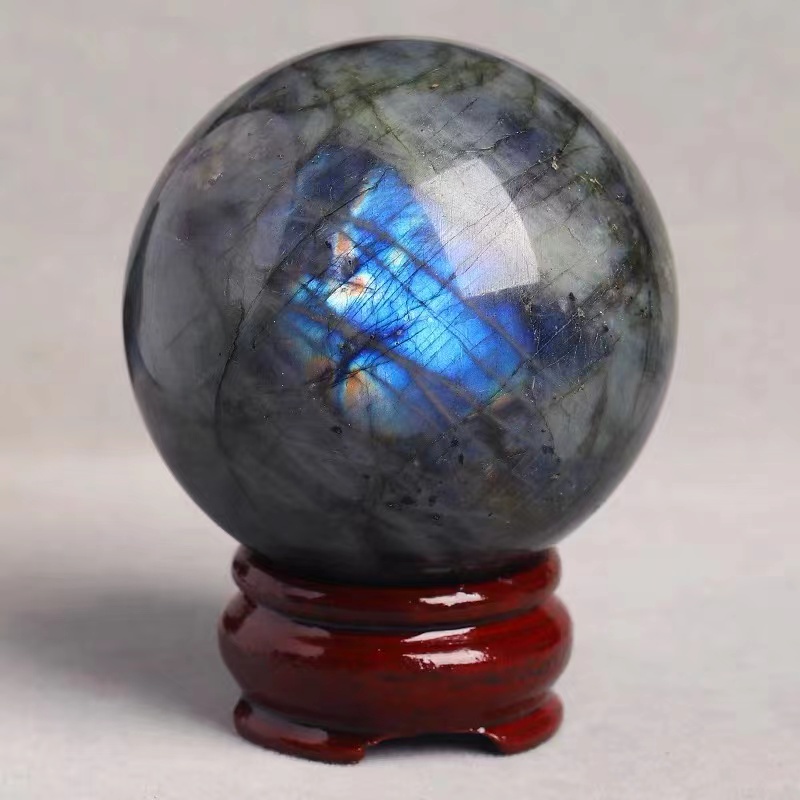 Natural crystal ball labradorite moonstone sun stone guardian stone ...